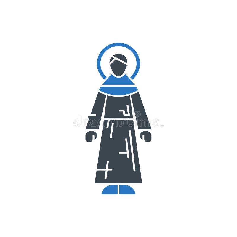Holy Religious Figure Icon stock vector. Illustration of halo - 377662707