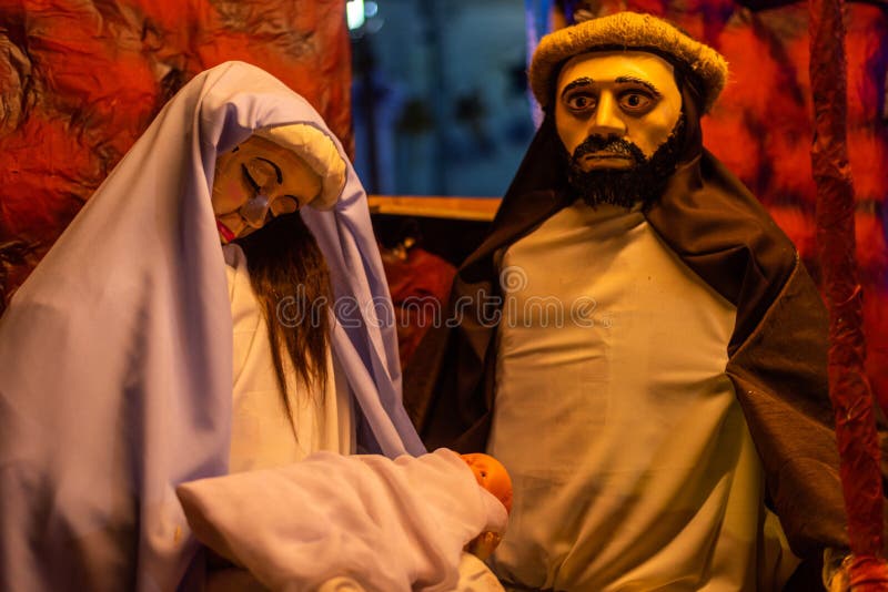 Holy Scene Installation at the Christmas Market Stock Image - Image of ...