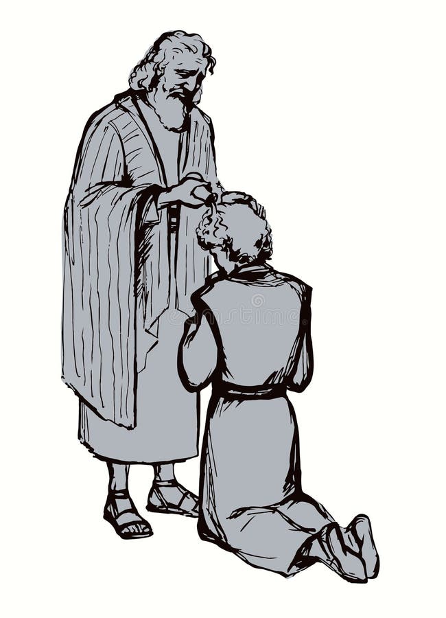 Anointing For The Kingdom Vector Drawing Stock Illustration