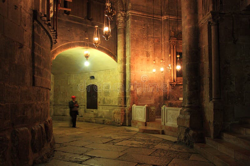 Holy Sepulcher Church Interior. Stock Image - Image of historic ...
