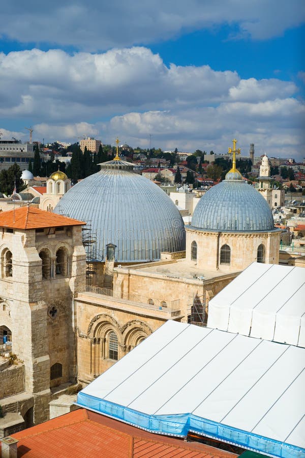Holy Sepulchre Church Dome in Jerusalem Stock Image - Image of east ...