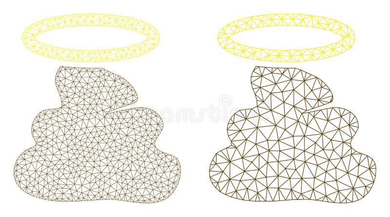 Holy Shit Cartoon Funky Illustration with Poop and Holy Ring Isolated ...