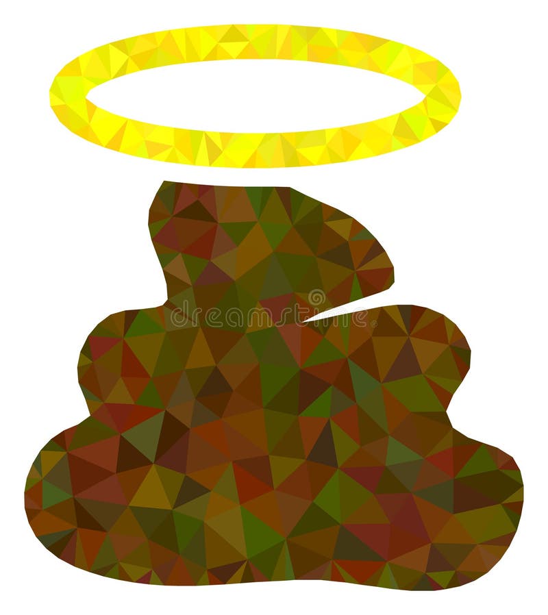 Holy Shit Triangle Lowpoly Flat Icon Stock Vector - Illustration of ...