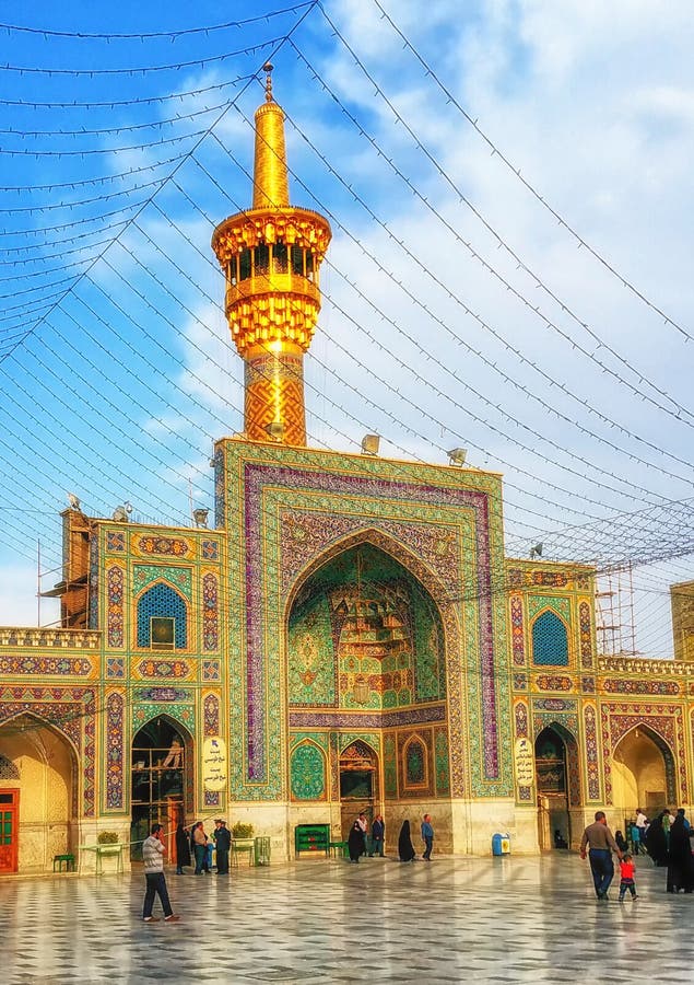 Imam Reza Shrine in Mashhad, Iran Stock Image - Image of persia, blue ...