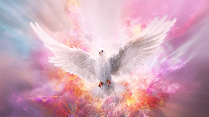 The Holy Spirit Dove stock illustration. Illustration of plant - 295076206