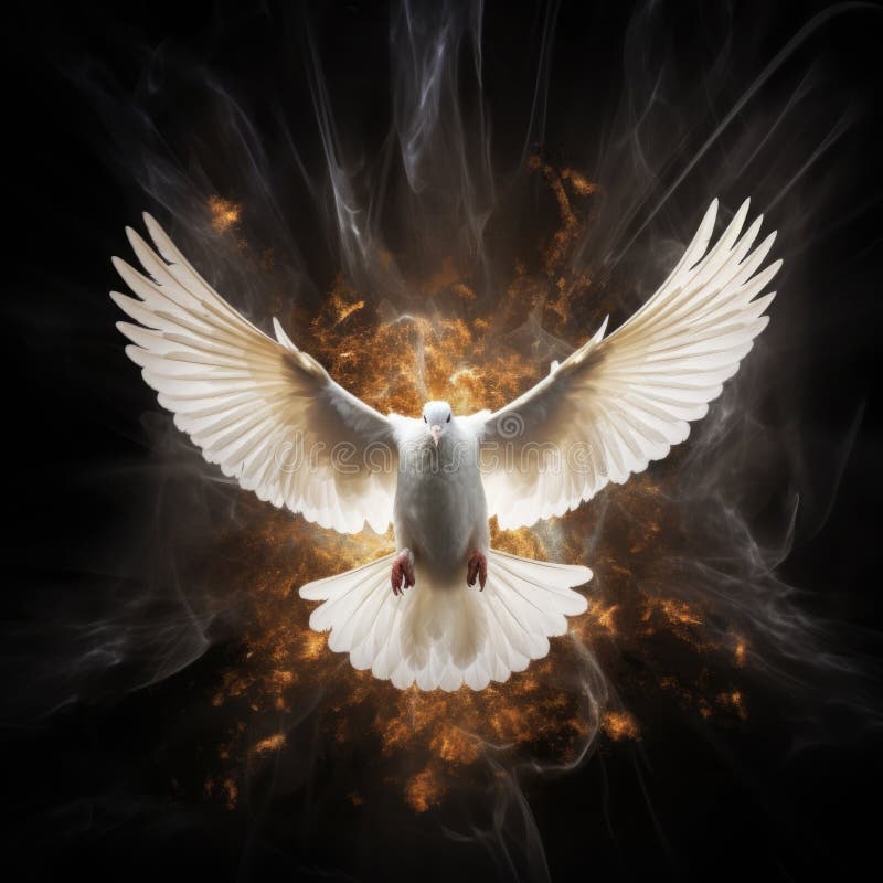 The Holy Spirit Dove Representation Stock Illustration - Illustration ...