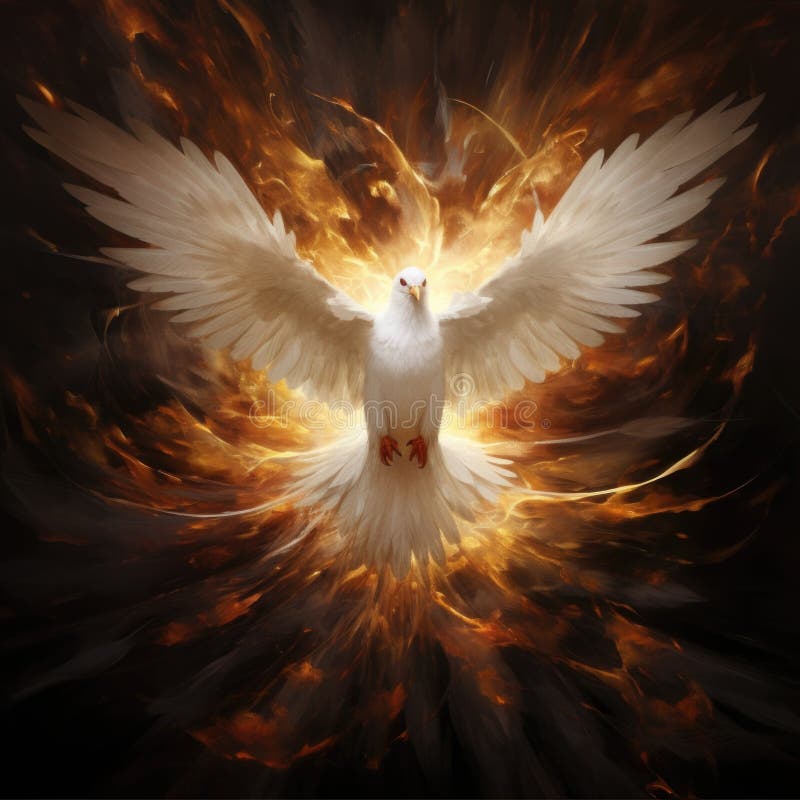 The Holy Spirit Dove Representation Stock Illustration - Illustration ...