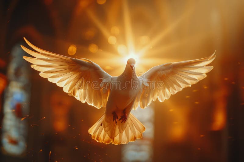 The Holy Spirit in the Form of a White Dove. AI Generative Stock ...