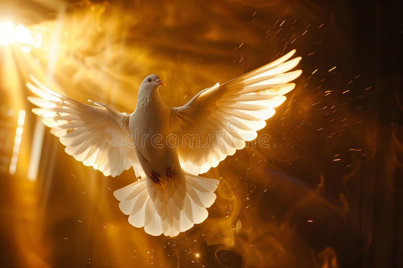 The Holy Spirit in the Form of a White Dove. Stock Illustration ...