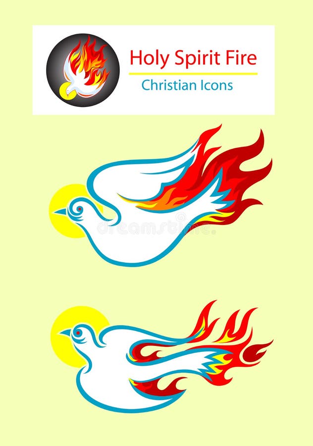 Holy spirit fire stock vector. Illustration of bird, religion - 40387862