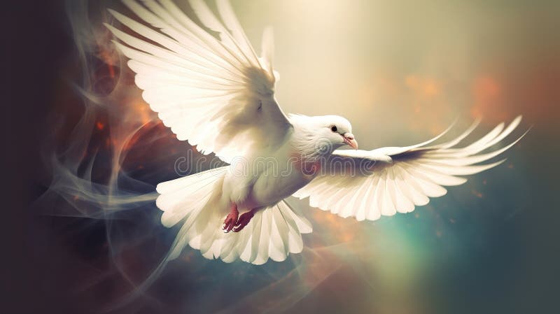 Holy Spirit Like White Dove. Generative AI Stock Illustration ...