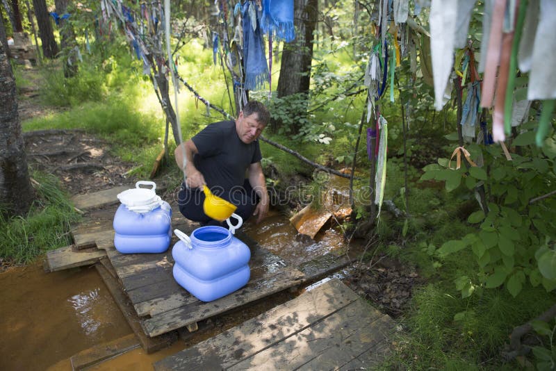 A Holy Spring of Water with Medicinal Properties Stock Photo - Image of ...