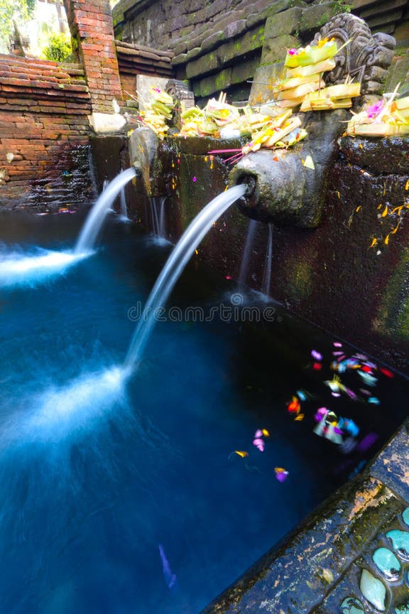Holy Spring Water Temple,Bali Stock Image - Image of people, mythology ...