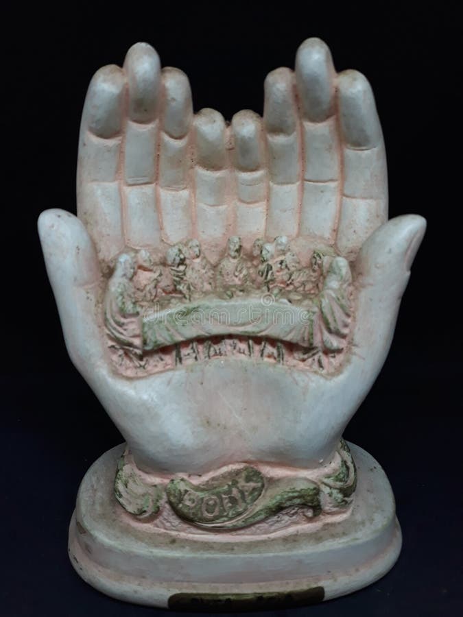 Holy Supper in the Palm of the Hand Stock Image - Image of hand ...