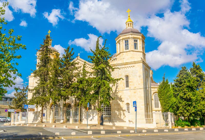 Holy Trinity Cathedral at Jerusalem, Israel Stock Image - Image of ...