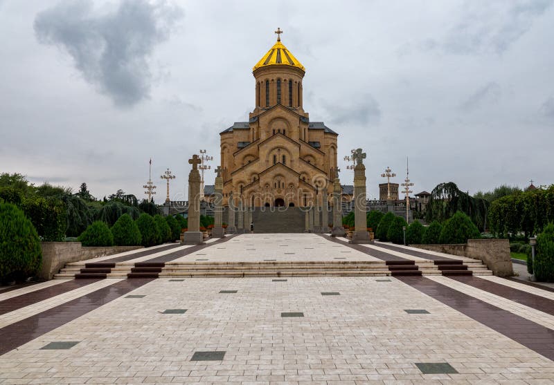 The Holy Trinity Cathedral of Tbilisi Commonly Known As Sameba Stock ...