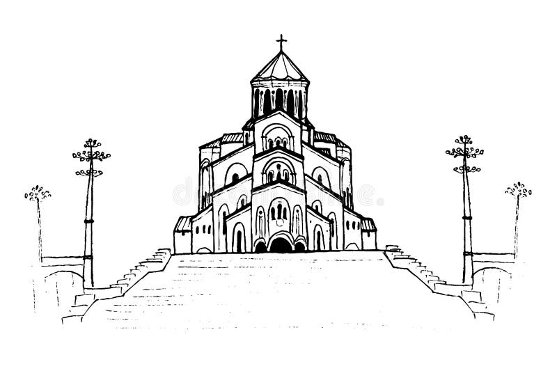 Holy Trinity Cathedral stock vector. Illustration of landmark - 91713863