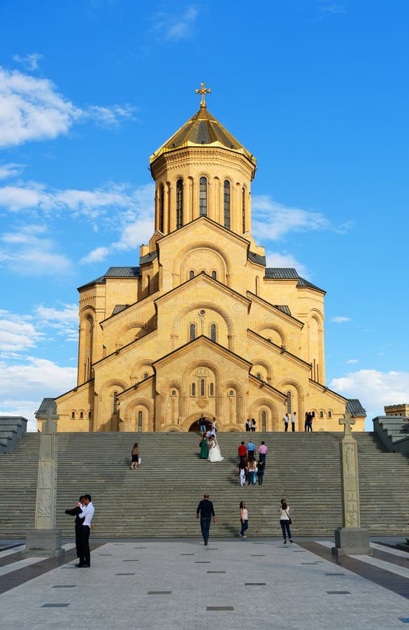 Holy Trinity Cathedral in Tbilisi, Georgia Editorial Photo - Image of ...