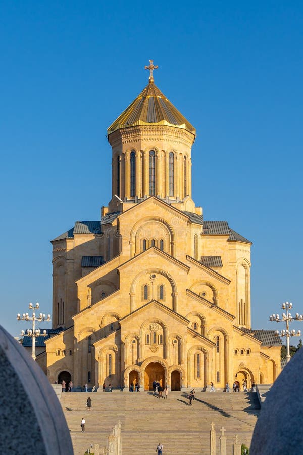 The Holy Trinity Cathedral of Tbilisi, Known As Sameba Stock Photo ...