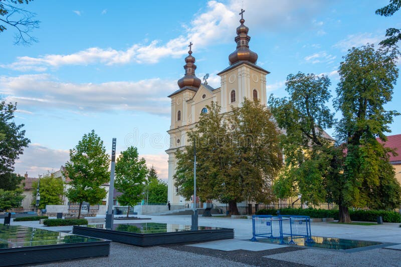 Holy Trinity Catholic Church in Baia Mare, Romania Stock Photo - Image ...