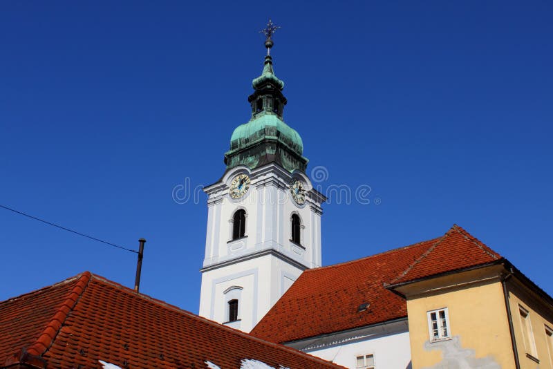 Holy Trinity Church Bell Tower Stock Image - Image of roof ...