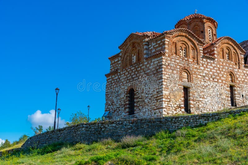 Holy Trinity Church at the Berat Castle in Albania Stock Photo - Image ...