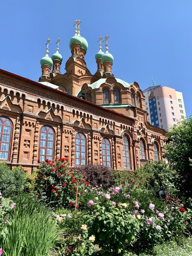 Holy Trinity Church. Chelyabinsk, Russia Stock Image - Image of domes ...