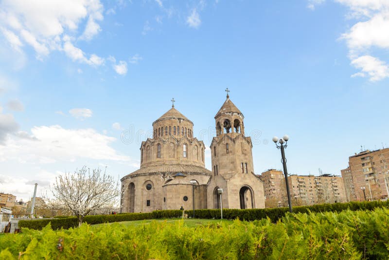 The Holy Trinity Church in Spring,Yerevan Editorial Photo - Image of ...
