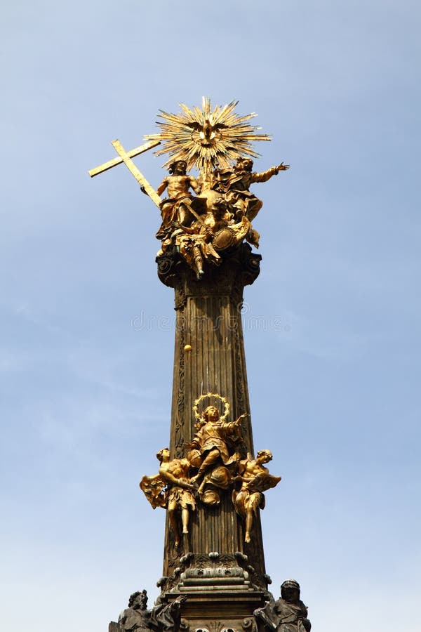 Holy Trinity Column in the Olomouc Stock Image - Image of christianity ...