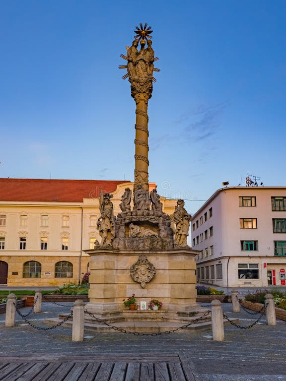 Holy Trinity Column in Trnava, Slovakia Stock Photo - Image of main ...