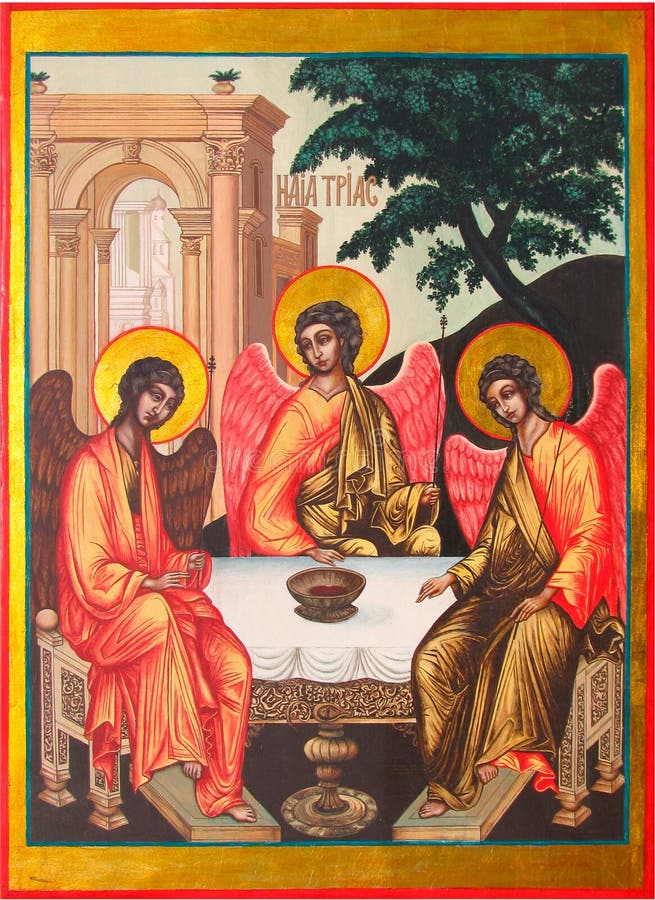 Holy Trinity Icon stock illustration. Illustration of architecture ...