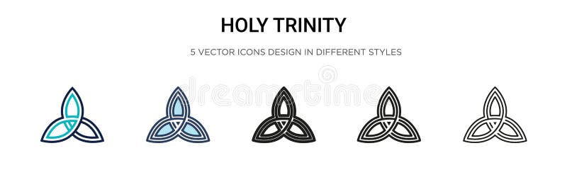 Holy Trinity Icon in Filled, Thin Line, Outline and Stroke Style ...