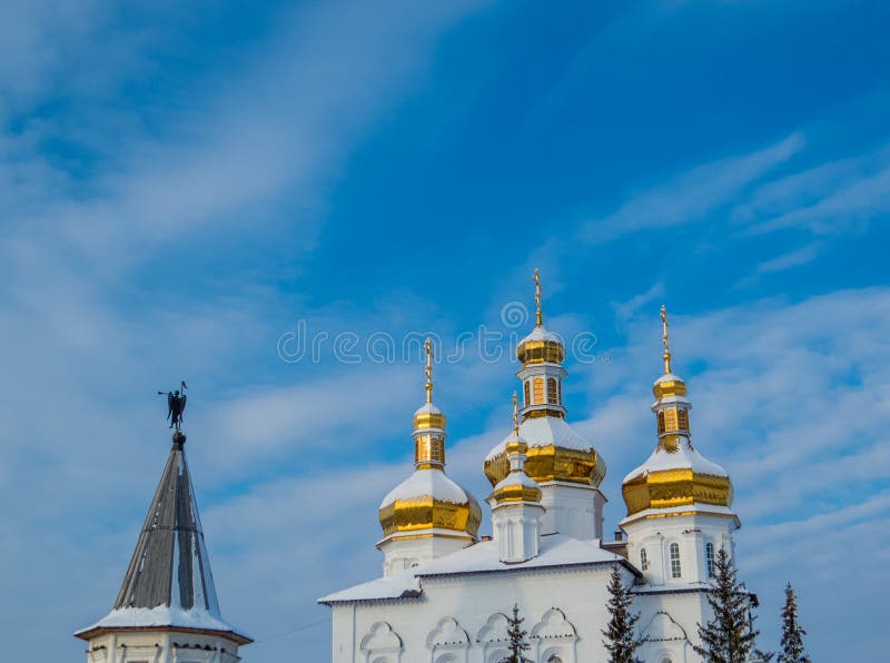 Holy Trinity Monastery, Tyumen Stock Image - Image of deep, cross: 80271911