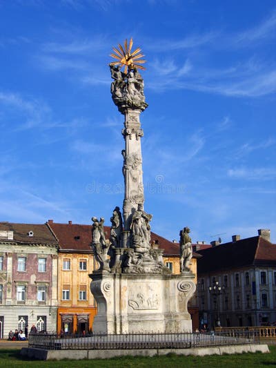 Holy Trinity Monument - Timisoara, Romania Stock Photo - Image of ...