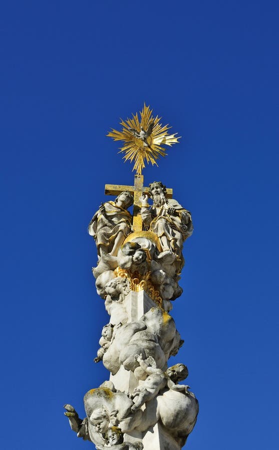 Holy Trinity Statue in Eggenburg, Austria Stock Photo - Image of ...