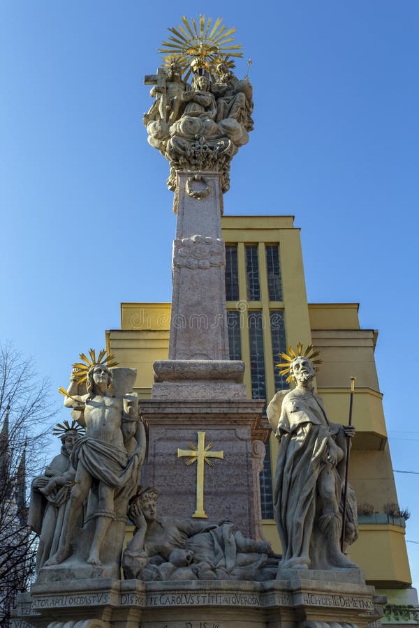Holy Trinity Statue in Komarno Stock Image - Image of architecture ...