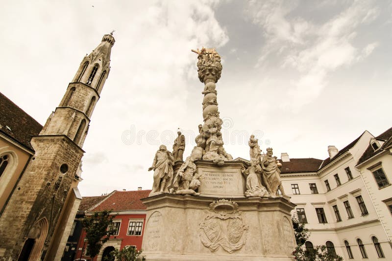 Holy Trinity Statue in Sopron Stock Image - Image of sopron ...