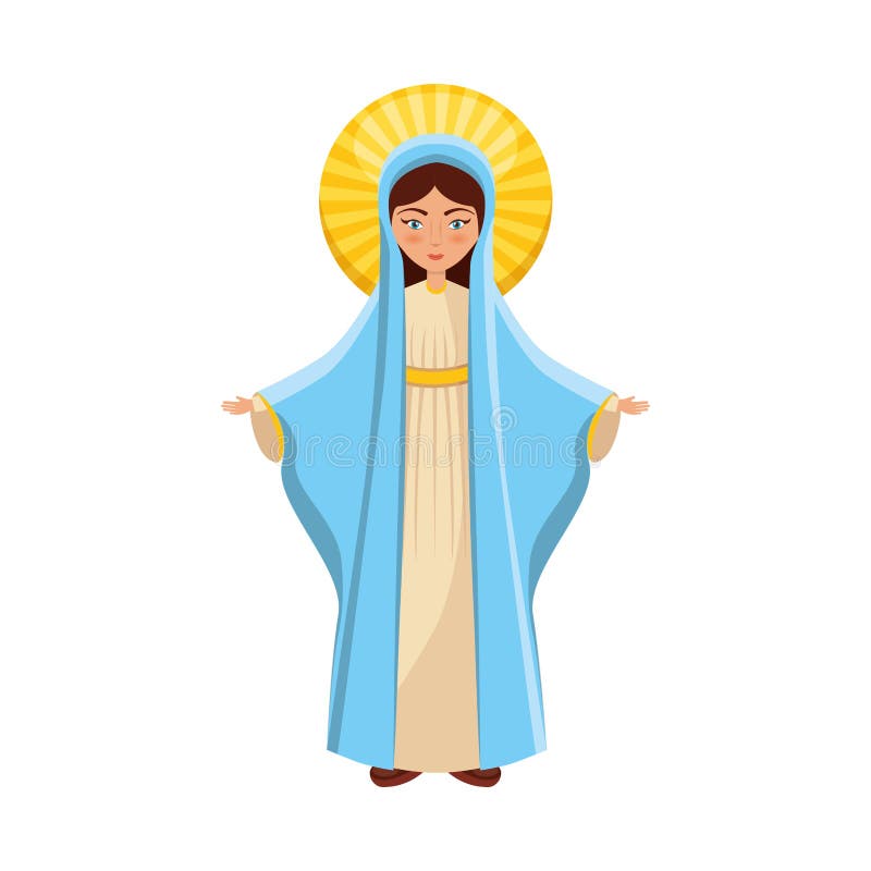 Holy virgin mary icon stock vector. Illustration of catholicism - 91921273