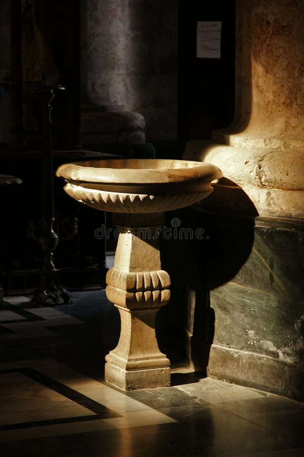 Holy water font stock image. Image of holy, church, water - 9522971