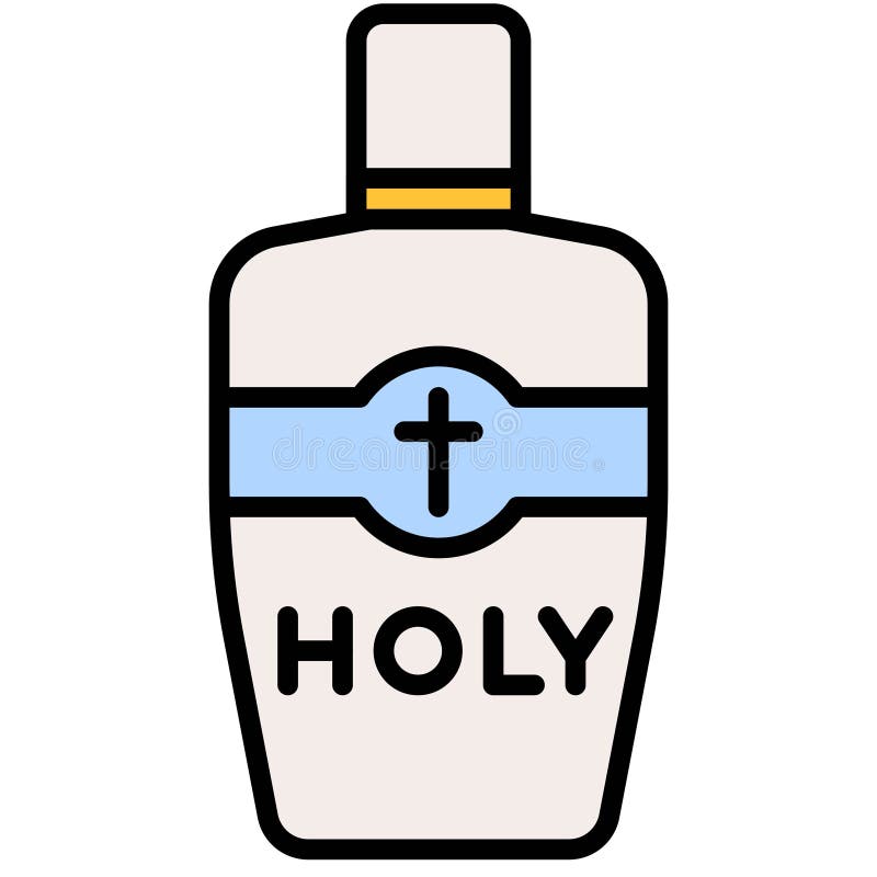 Holy Water Icon, Holy Week Related Vector Illustration Stock Vector ...