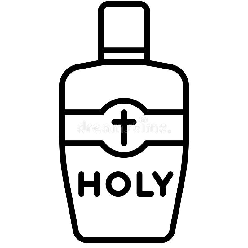 Holy Water Icon, Holy Week Related Vector Illustration Stock Vector ...