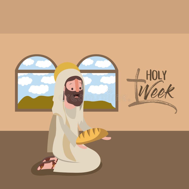 Holy week biblical scene stock vector. Illustration of inside - 109706238