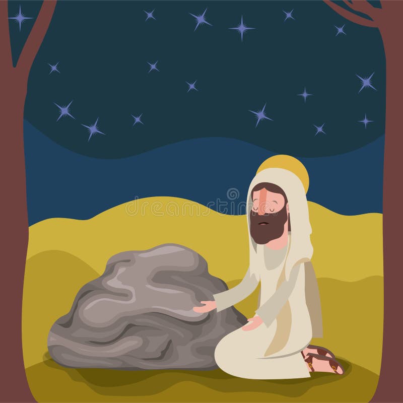 Holy week biblical scene stock vector. Illustration of passion - 109706027