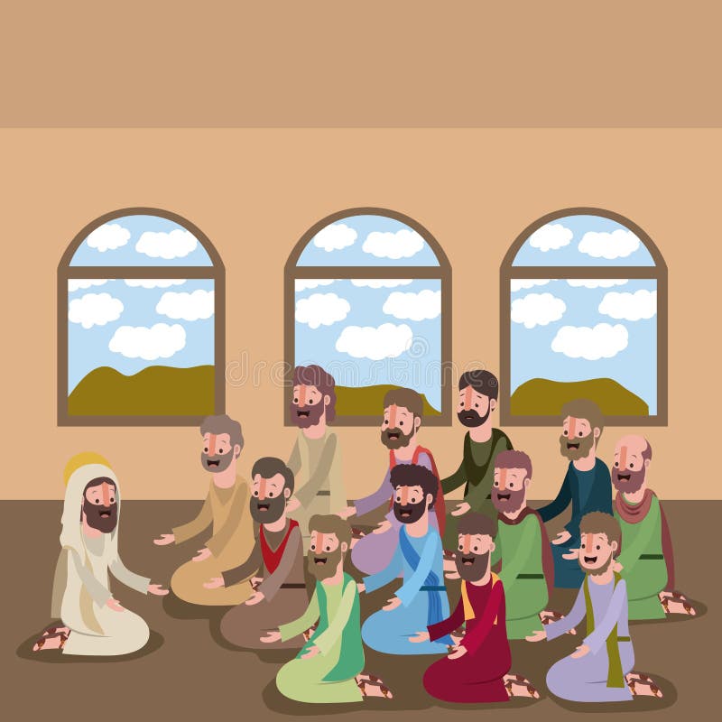 Holy week biblical scene stock vector. Illustration of hope - 109781164