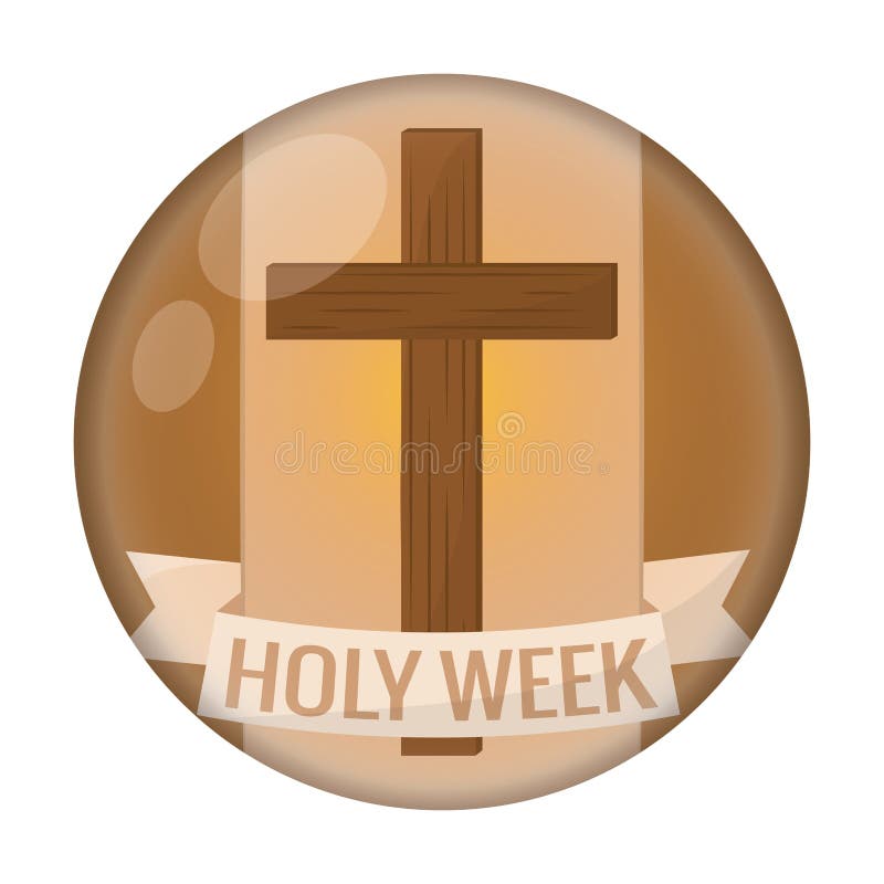 Holy week button stock vector. Illustration of vector - 180440959