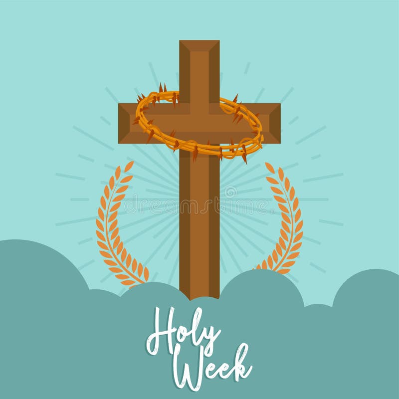 Holy week card stock vector. Illustration of light, calvary - 174582276