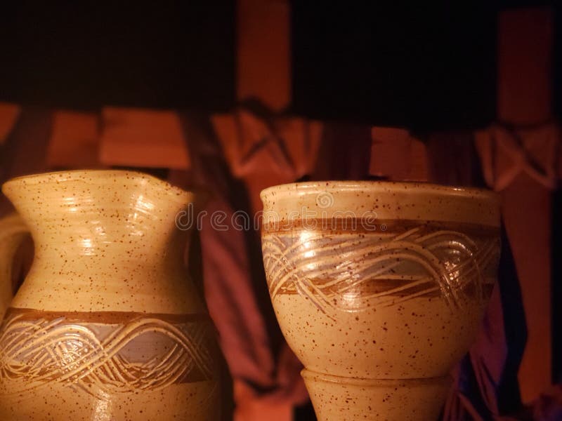 Holy Week with Chalice and Pitcher with Two Crosses Draped with Purple ...
