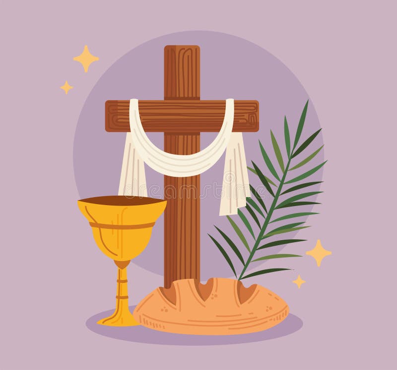 Holy Week Concept Flat Style Stock Illustration - Illustration of cross, spirit: 362583026