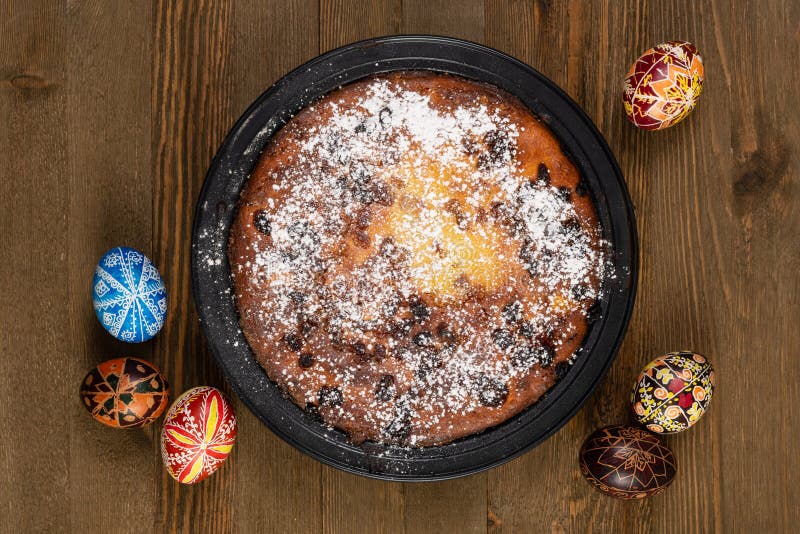 Holy Week Easter Eggs and Pasca, a Romanian Traditional Cake for Easter ...
