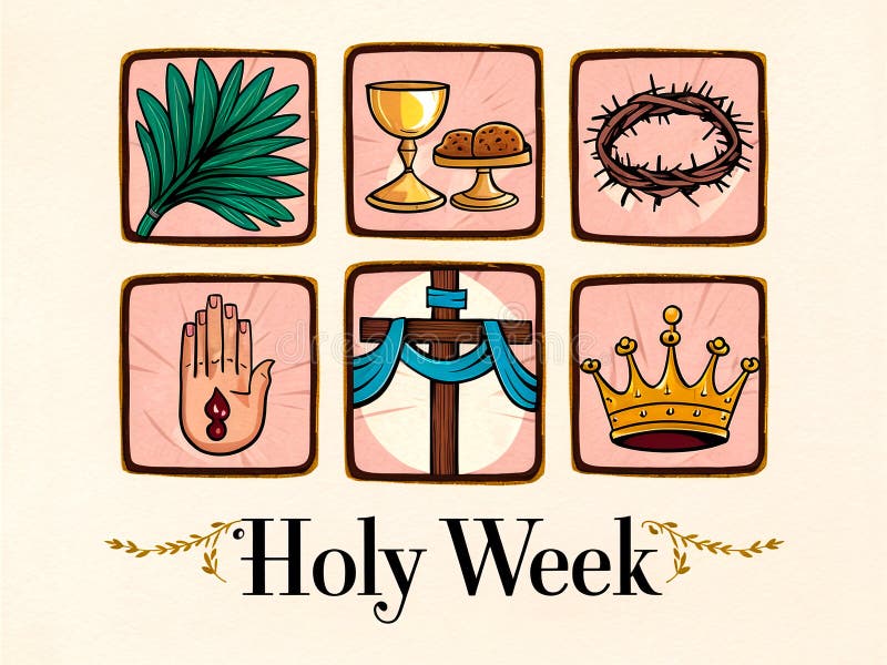 Holy Week Illustration stock illustration. Illustration of illustra ...